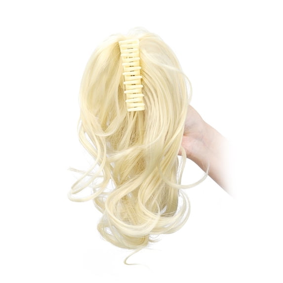 Claw Clip Ponytail Extension, 12 Inch Synthetic Wavy Curly Ponytail ...