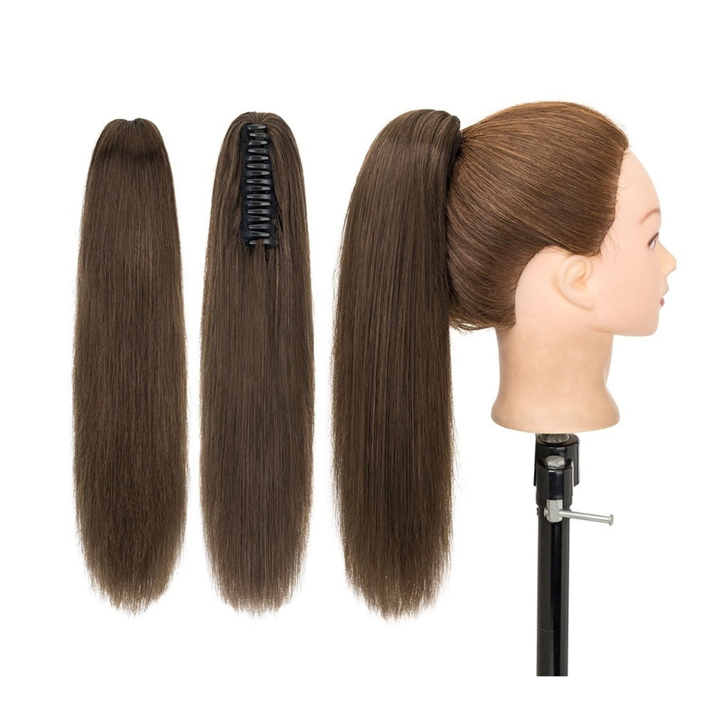 Claw Clip Ponytail Extension Indian Remy Human Hair Ponytail Hairpiece ...