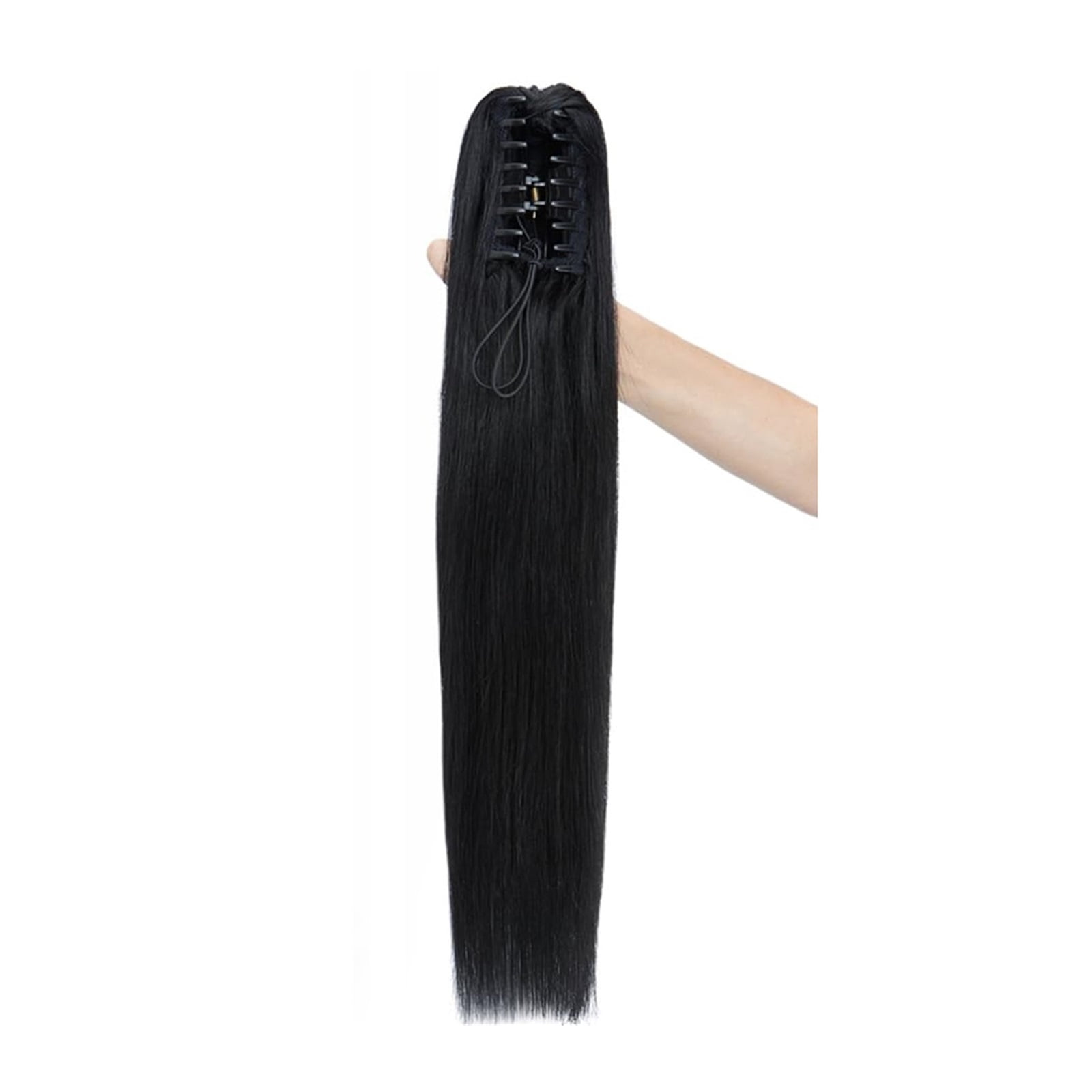 Claw Clip Ponytail Extension Straight Human Hair Clip In Pony Tails ...