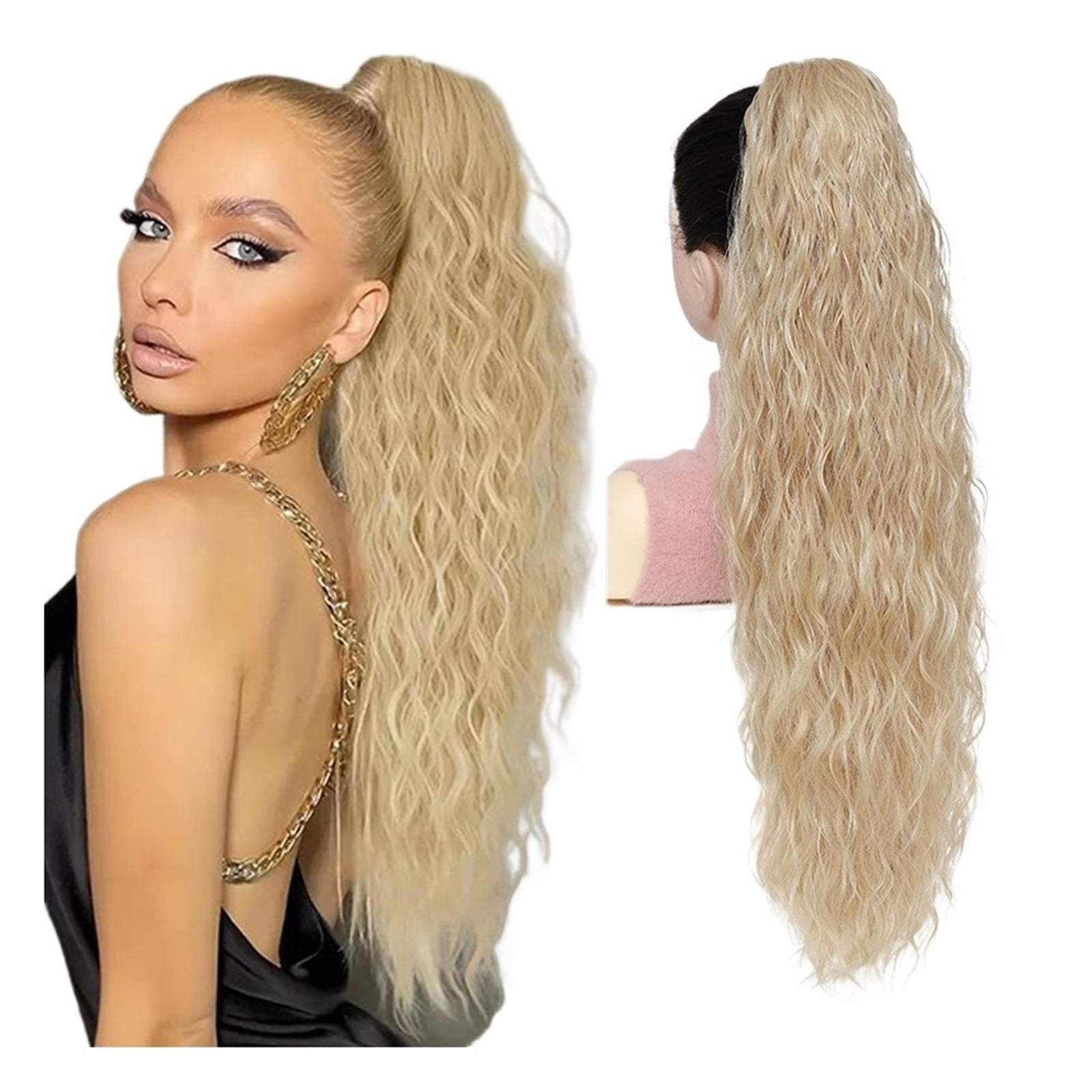 Claw Clip Ponytail Extensions, Multi Layered Fluffy Thick Wavy Jaw Clip ...