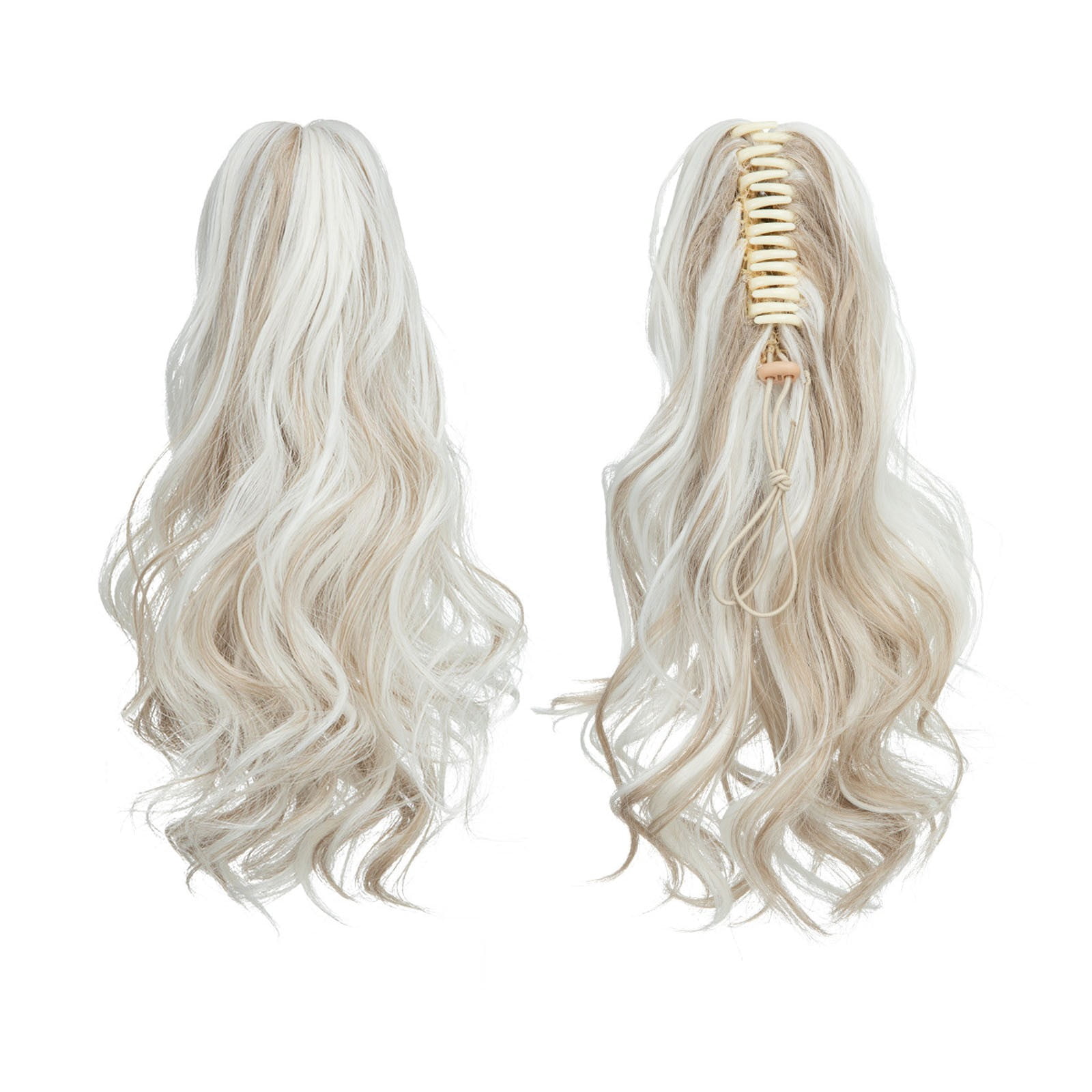Claw Clip Ponytail Hair Extensions for Women, Natural Human Hair Like ...