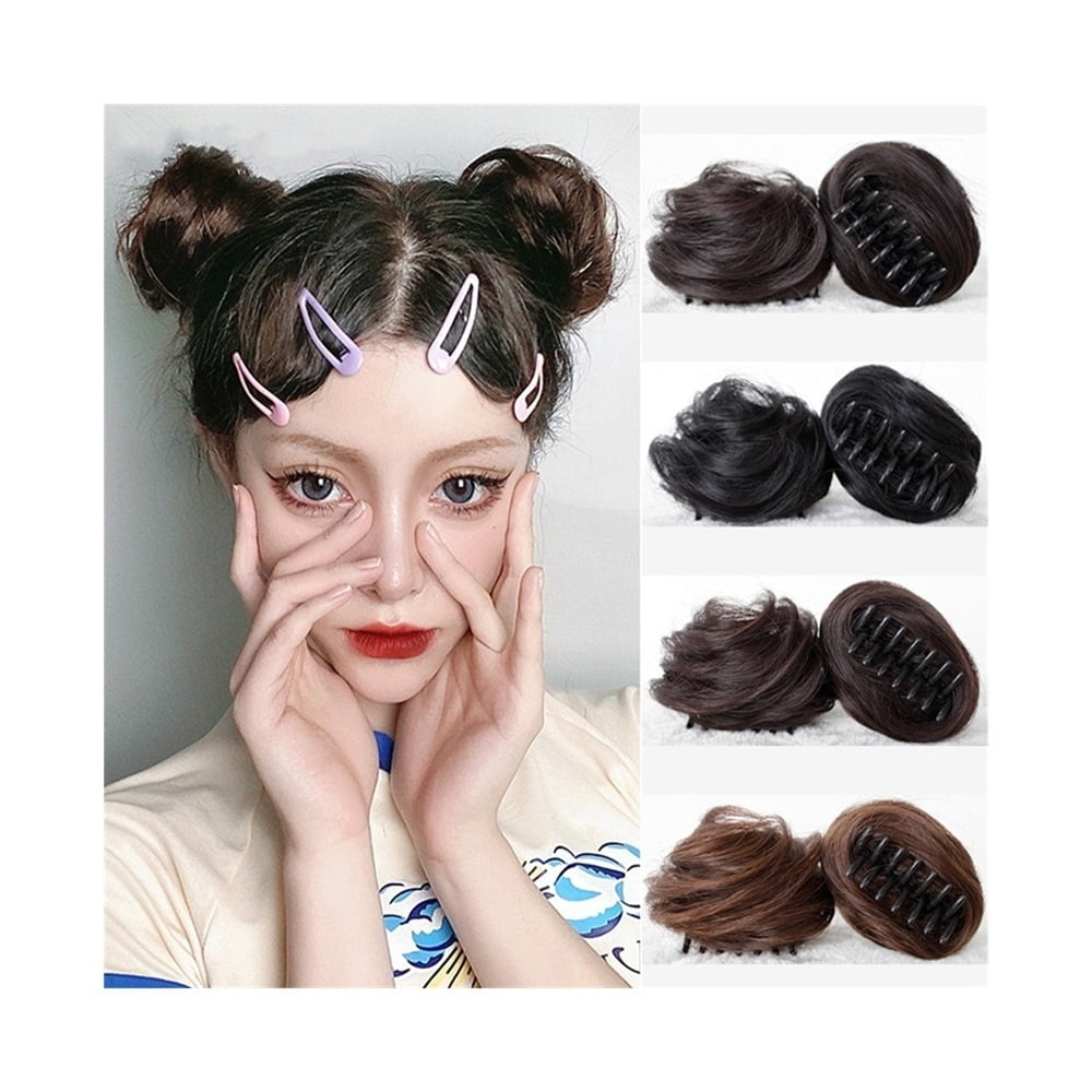 Claw Clip in Hair Bun Messy Curly Chignon Extension Scrunchie Synthetic ...