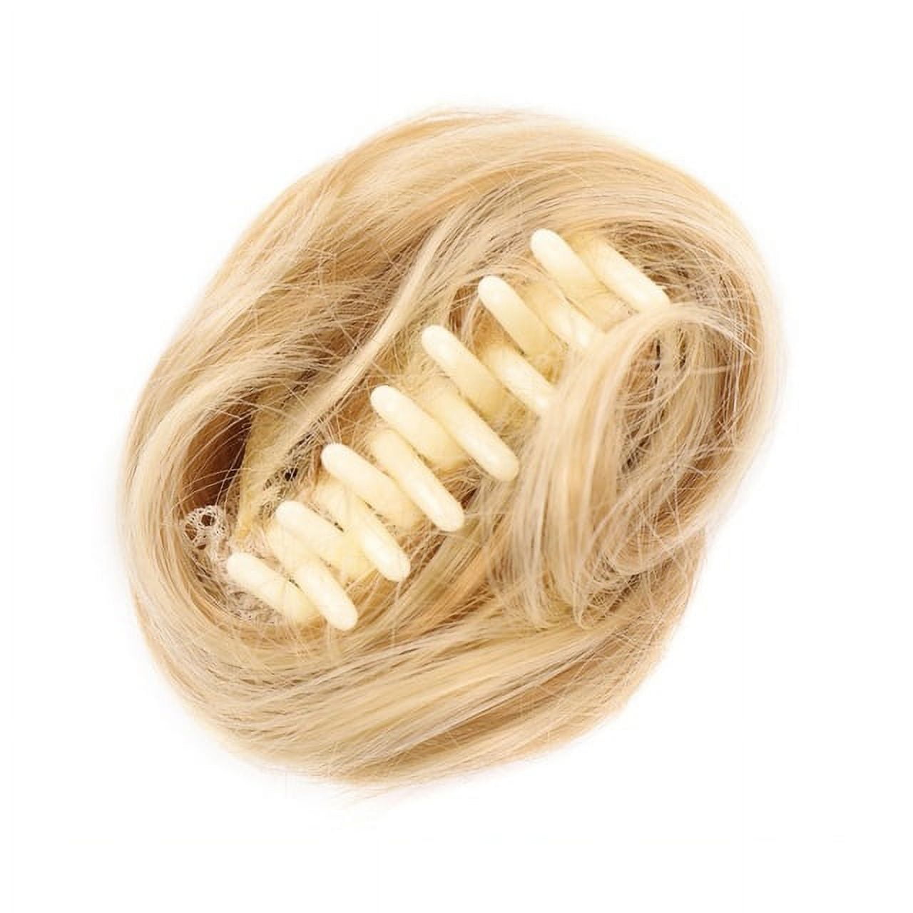 Claw Clip in Hair Bun Synthetic Messy Bun Hair Piece Wavy Curly Chignon ...