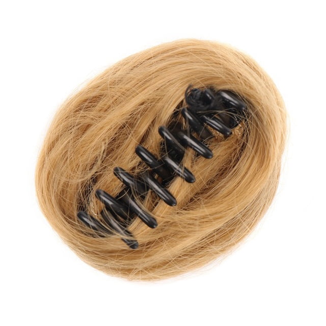 Claw Clip in Hair Bun Synthetic Messy Bun Hair Piece Wavy Curly Chignon ...