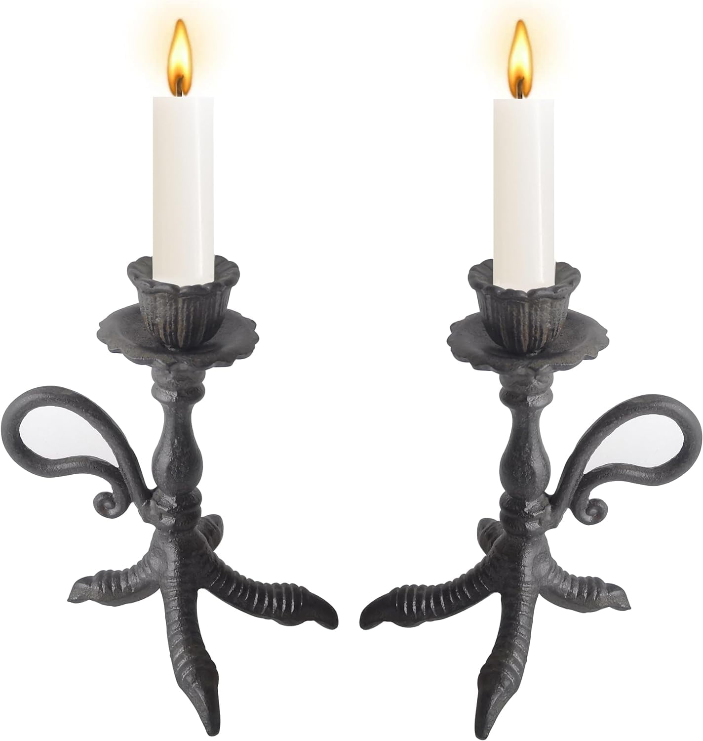 Claw Foot Candlestick Holders - Feet Taper Candle Holders Black ...