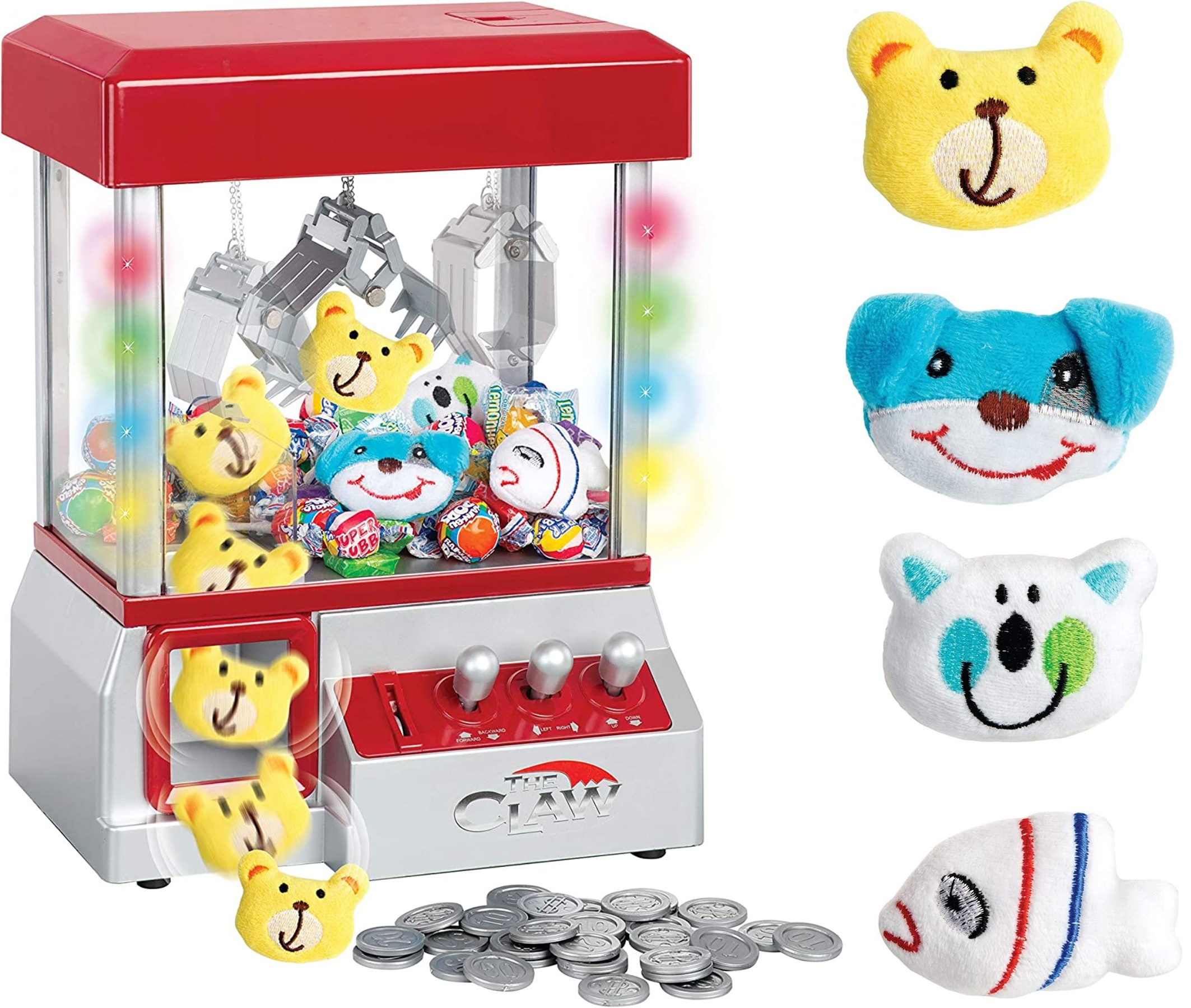 Blue Electronic Claw Arcade Game w/ Lights & Sound Effects Gumball ...