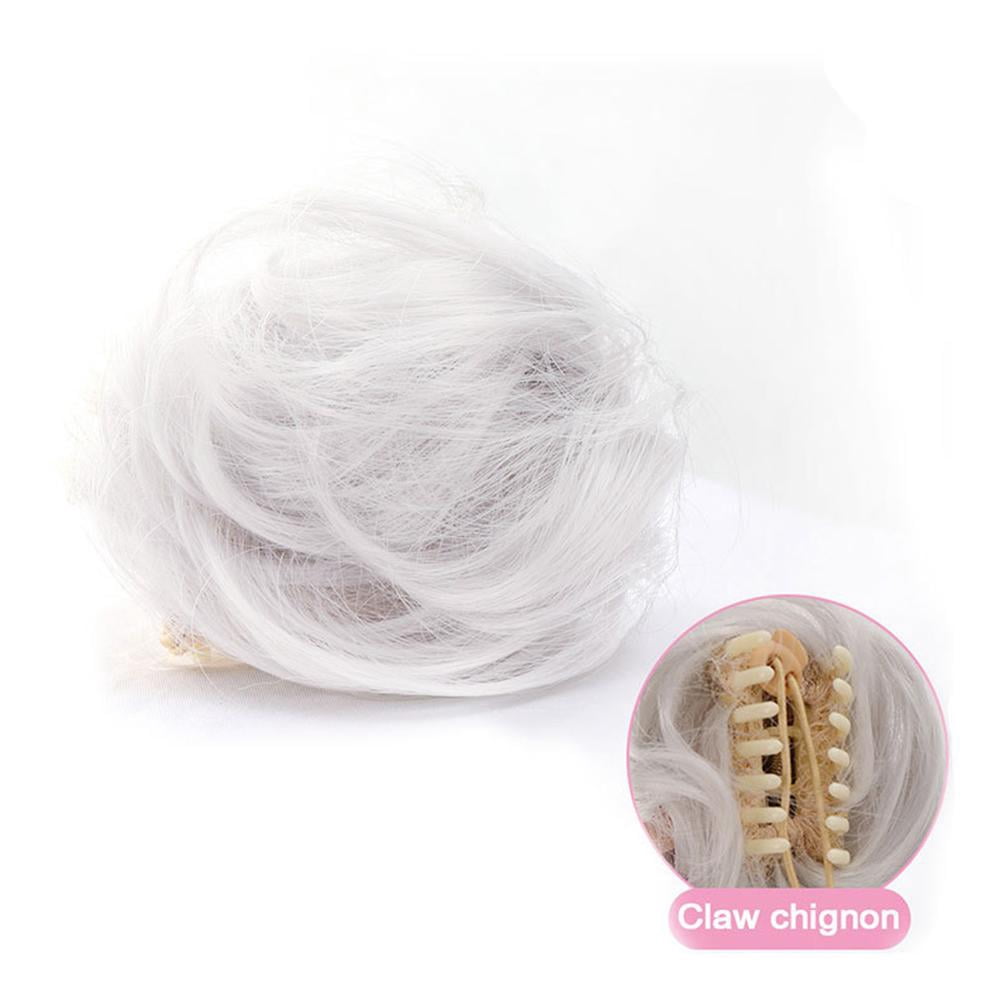 Claw Jaw Clip on in Messy Bun Hair Piece Extension Scrunchie Updo Hair ...