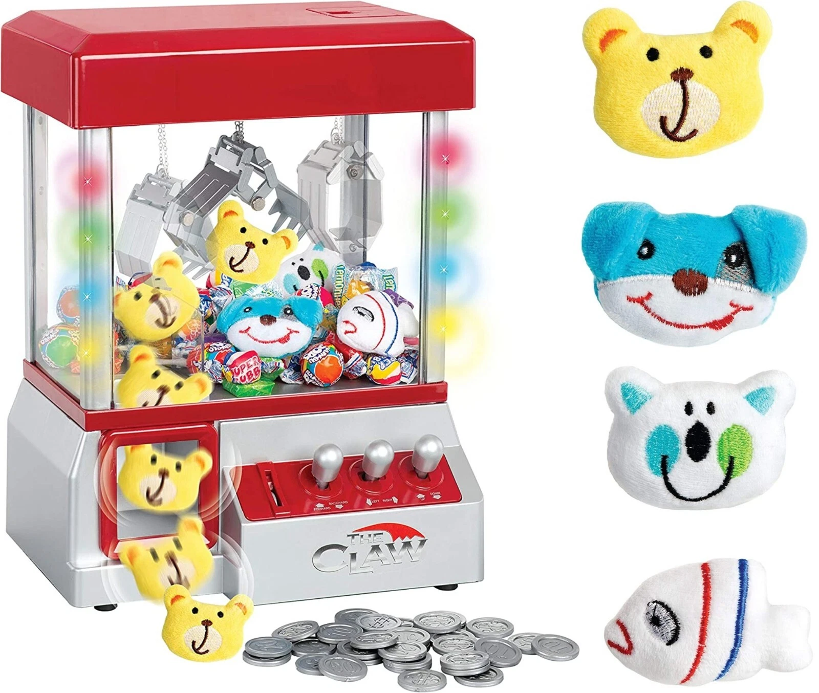 Claw Machine Arcade Game with Sound, Mini Candy Grabber Prize Dispenser ...