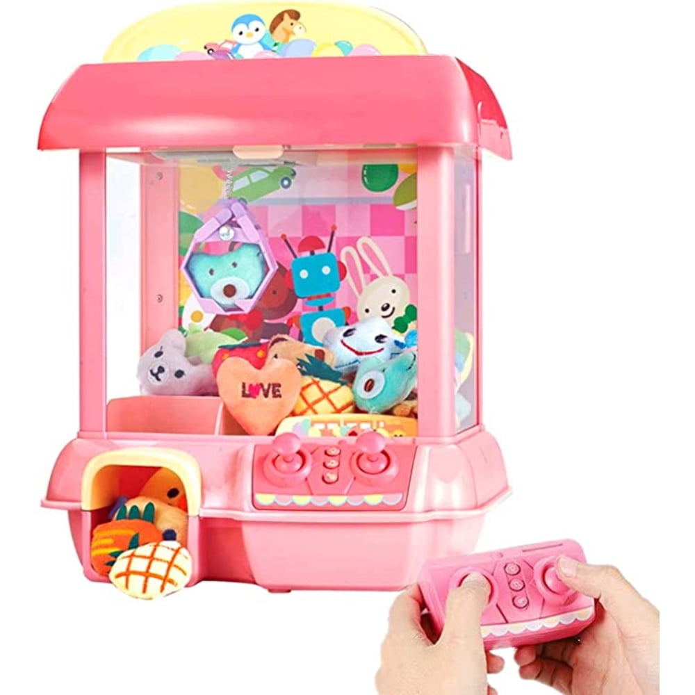 Claw Machine Doll Machine with 12 Dolls, Removable Remote Control, USB ...