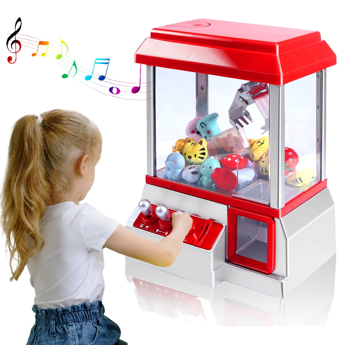 Claw Machine for Kids, Arcade Claw Game with Sound, Mini Candy Grabber ...