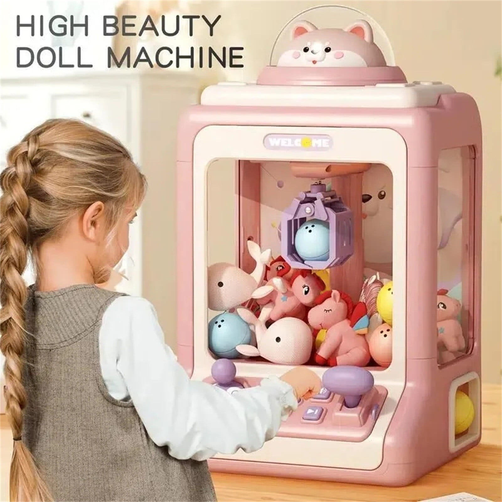 Claw Machine for Kids, Mini Vending Candy Grabber Prize Dispenser Toys ...