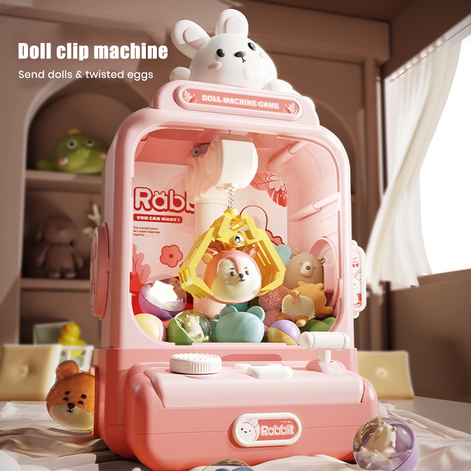 Claw Machine Toy for Kids Electric Coin-Operated Vending Machine with ...