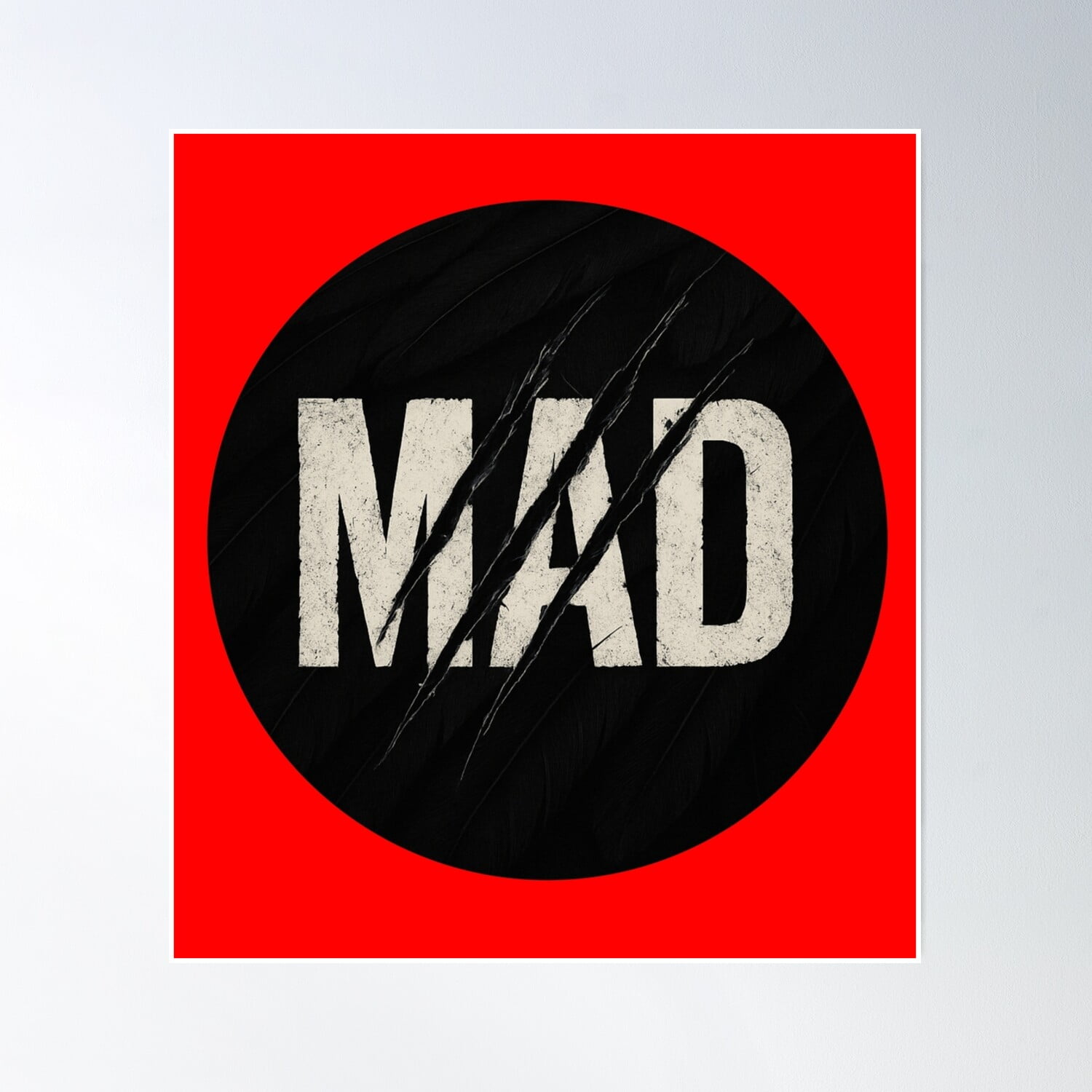 Claw Marks Mad - Edgy Animal Rage Design Poster Wall Art, Modern Wall ...