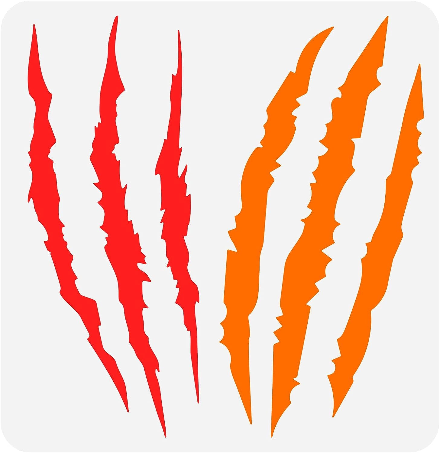 Claw Marks Stencil 11.8x11.8 inch Animal Scratch Marks Stencils Plastic ...