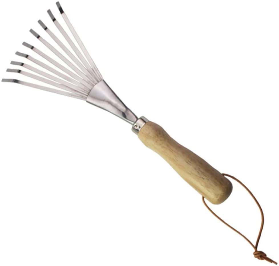 Claw Rake for Garden, 9 Teeth Claw Rake Pocket Cultivator Rake Barrel ...