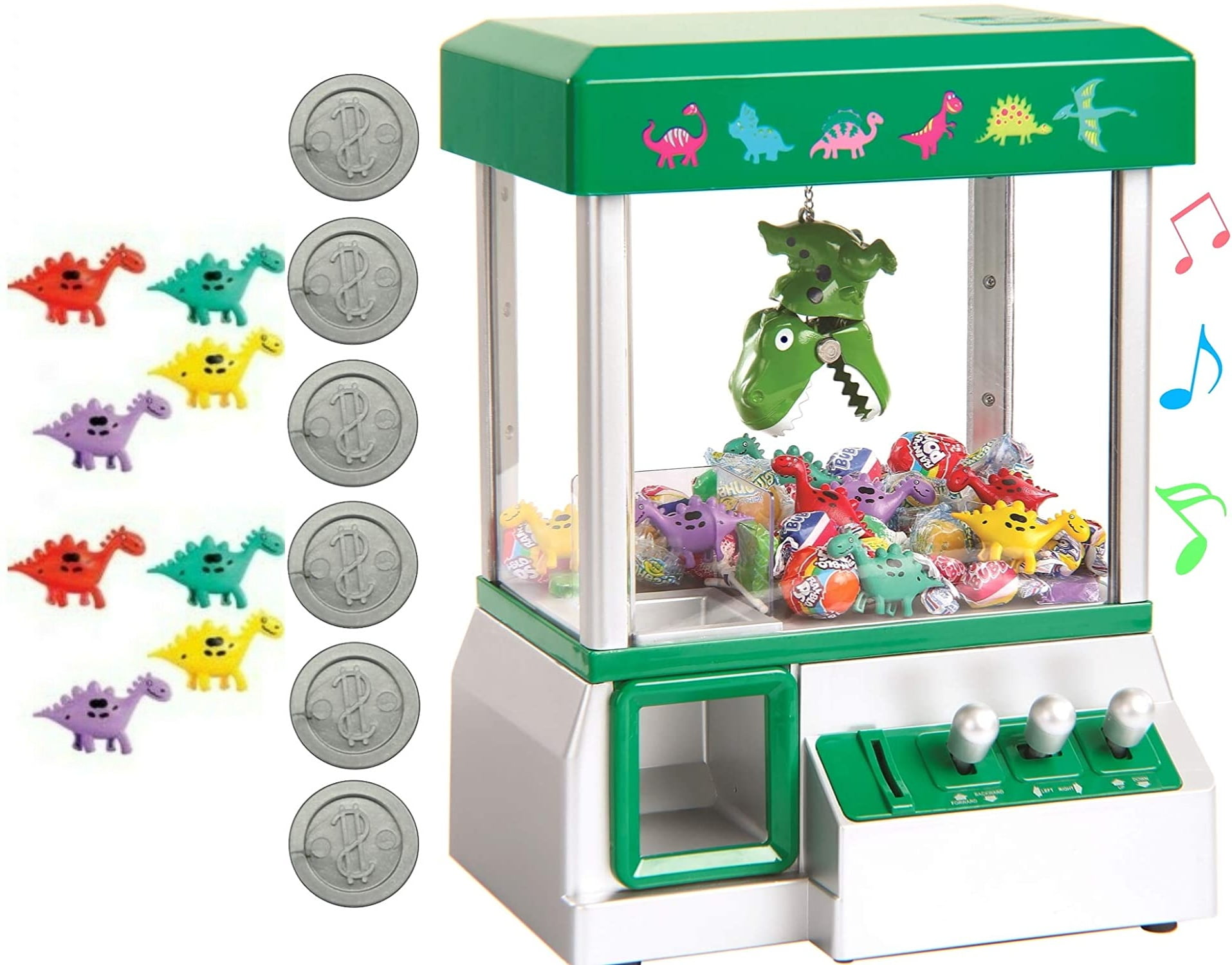 "Claw Toy Grabber Arcade Machine, Dinosaur Claw Toy Game with Lights ...