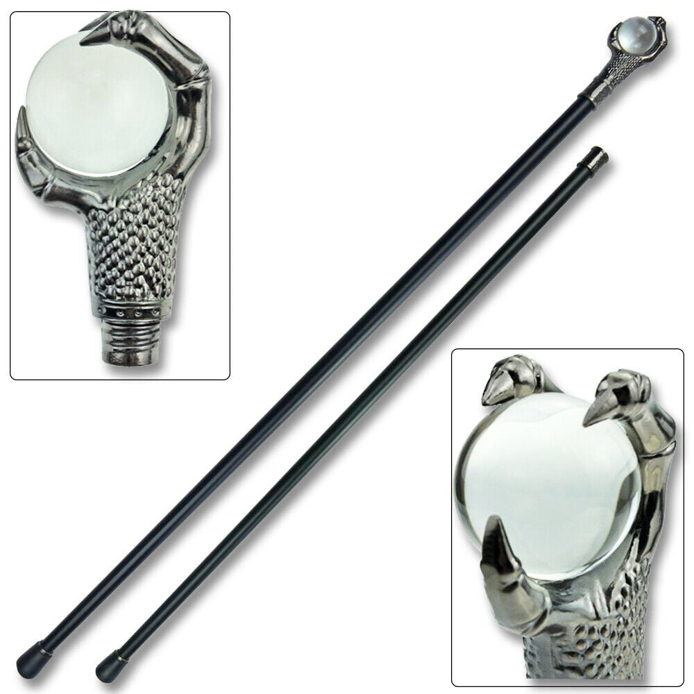 Claw Walking Cane 37 in Staff W Crystal Ball - Walmart.com