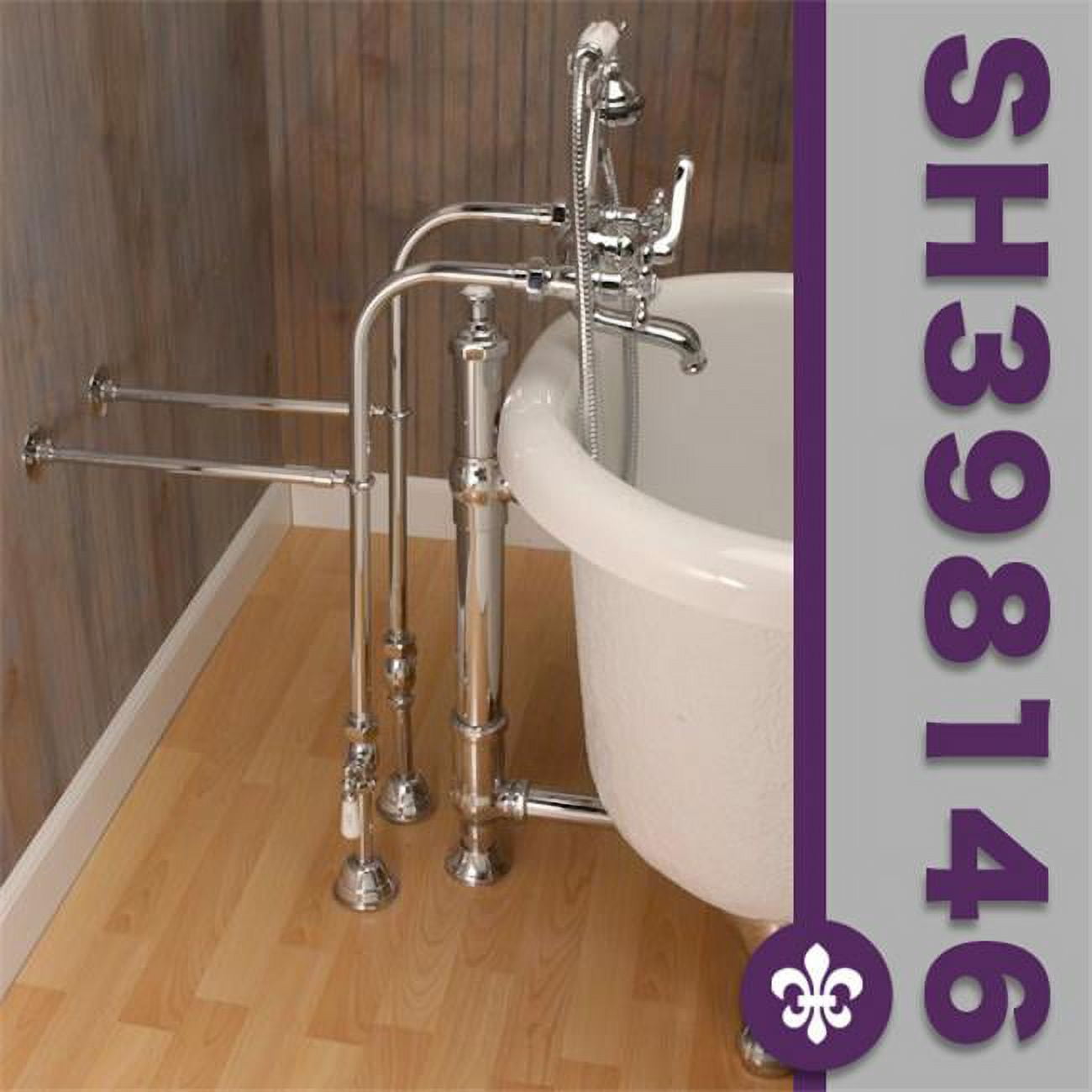 Clawfoot Tub Freestanding British Telephone Faucet & Hand Held Shower ...