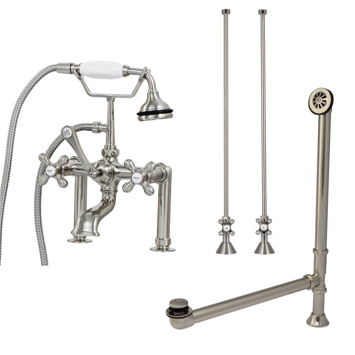 Clawfoot Tub Rim Mount Faucet Set - Walmart.com