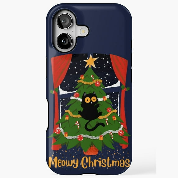 Claws Funny Cat Holiday Celebration Graphic Case iPhone 17 to 11 Pro ...