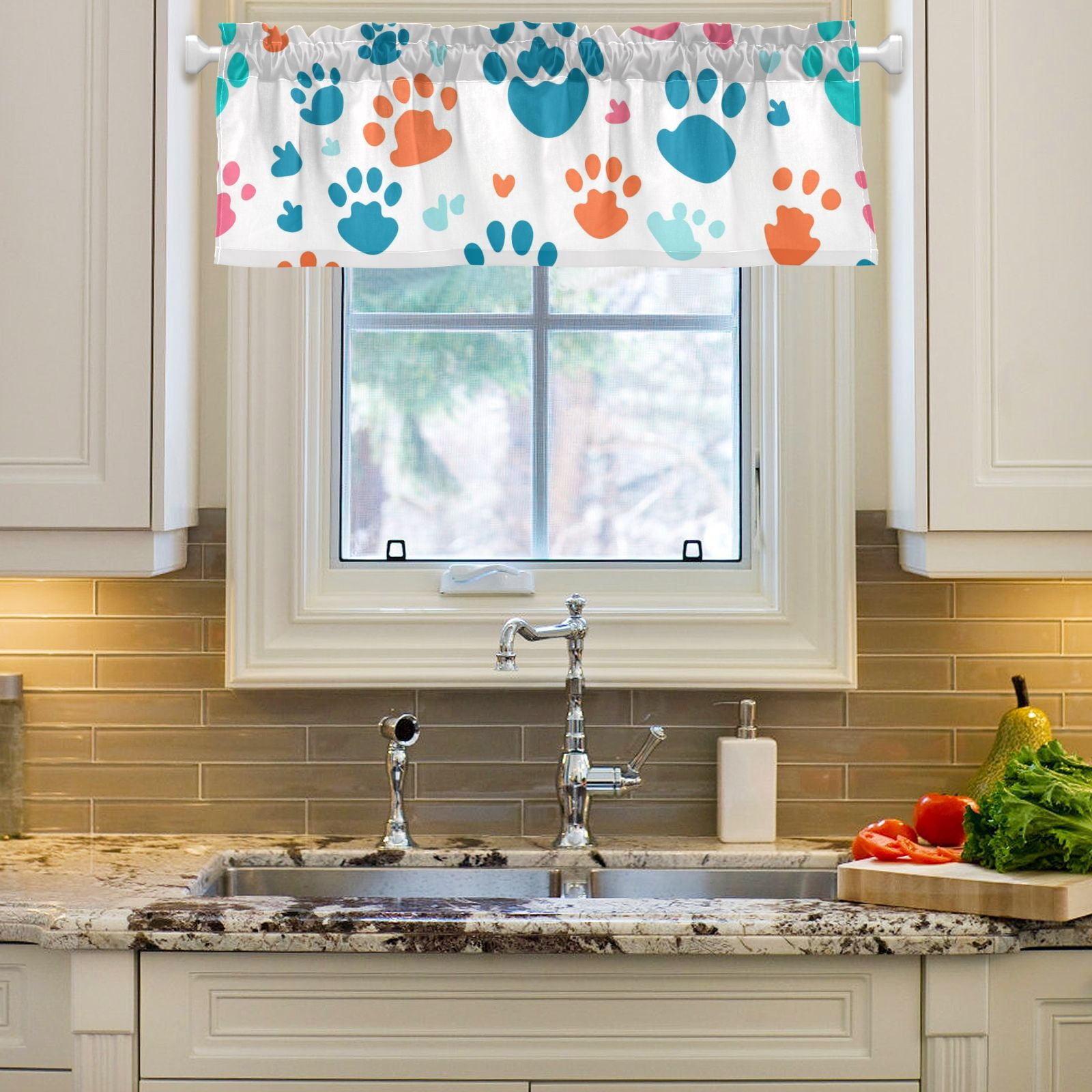 Claws Print Curtain Valances Farmhouse Design Window Treatment Decor ...