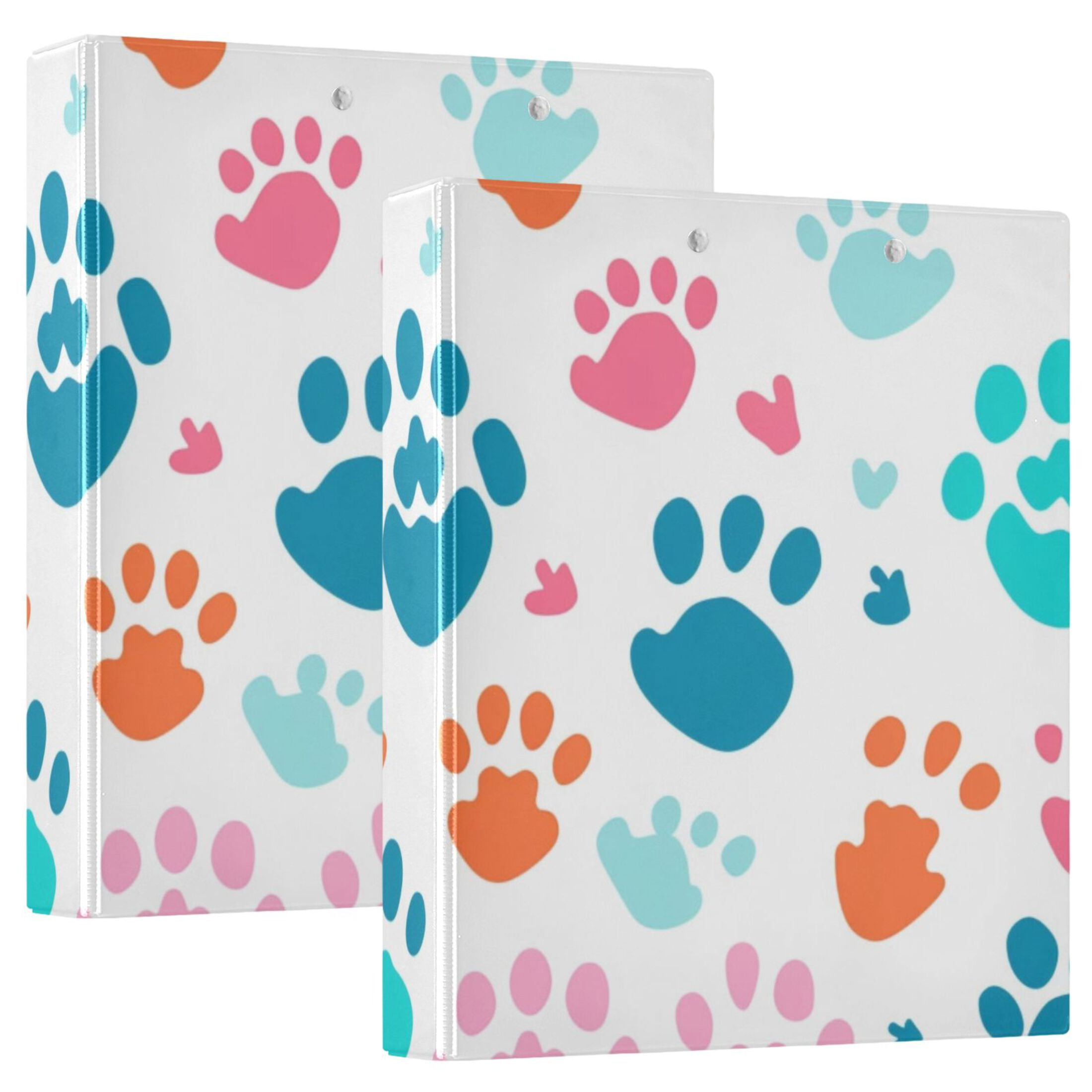 Claws Print File Folder 3 Ring Binders 1.5 inch Hardcover File Folders ...