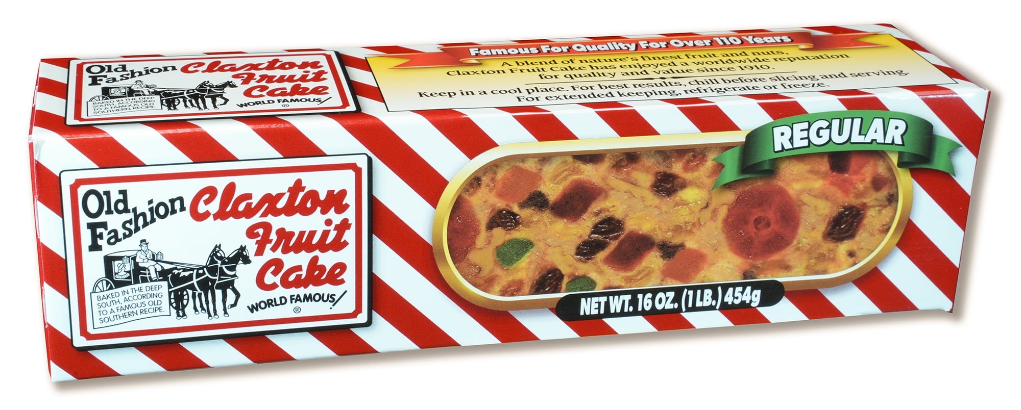 Claxton Festive Bakery Food - 1 Lb. Regular Recipe Fruit Cake in ...