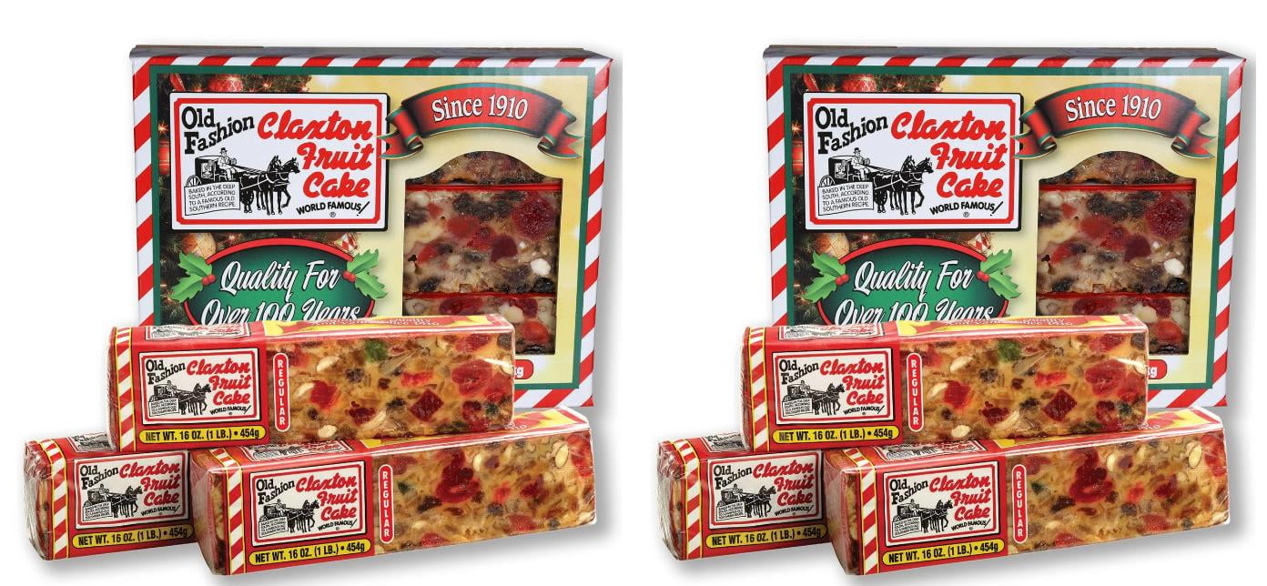 Claxton Fruit Cake - Old Fashioned Fruit Cake, 2 Pack (3 Cakes Per Box ...