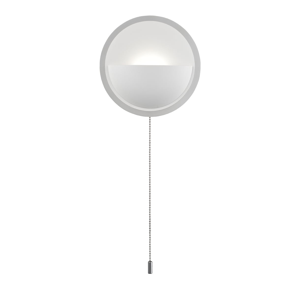 Claxy 7" White Round LED Wall Sconce with Pull Chain Switch - Walmart.com
