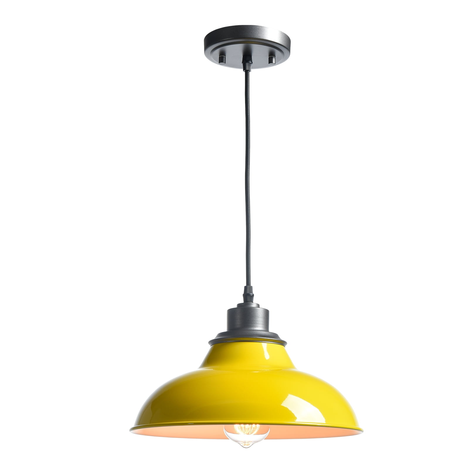 Claxy Yellow Barn Style Pendant Light Fixtures with Cord - Walmart.com