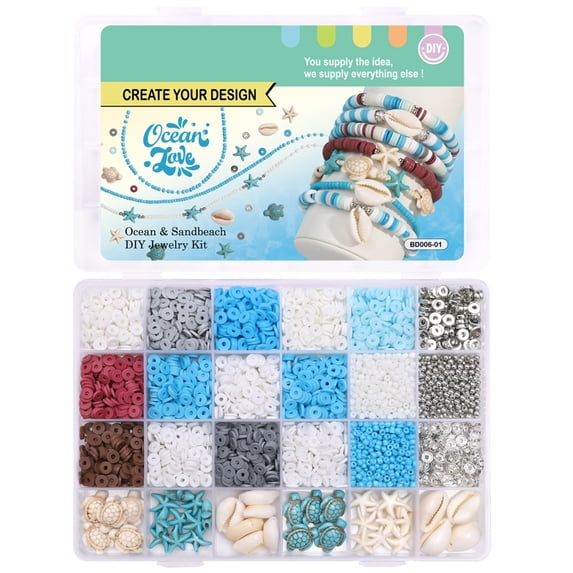 Clay Bead Set Clay Crafting Set Jewelry Making Part Set Soft Clay Beads ...