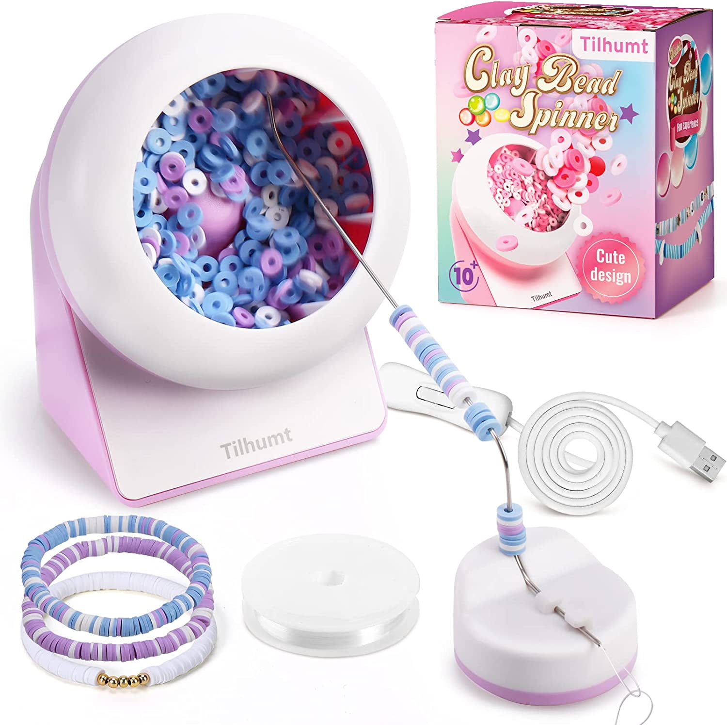 Clay Bead Spinner, Automatic Bead Bowl for Clay Beads, Electric Bead ...