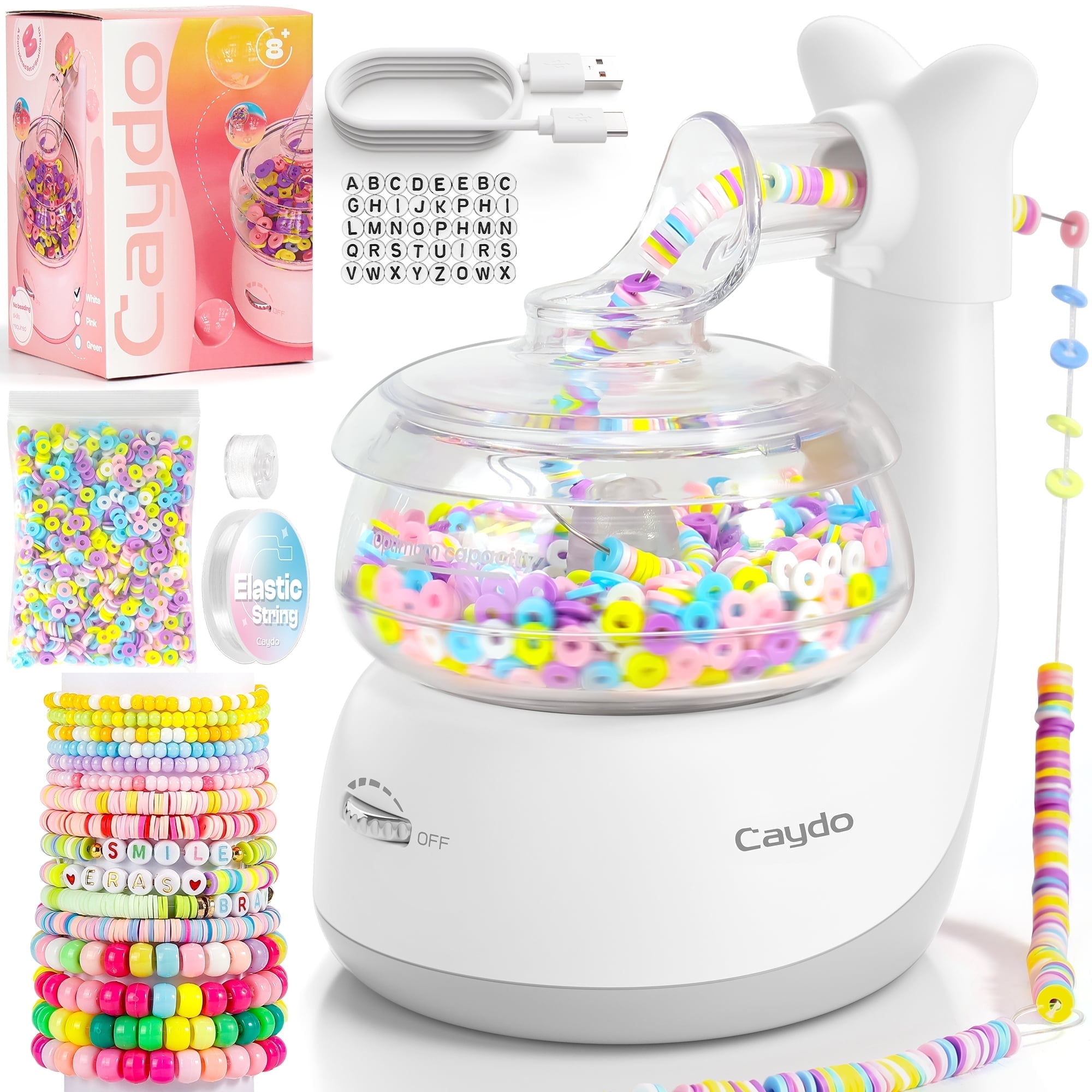 Automatic Bead Spinner, Electric Clay Bead Spinner Kit with Clay Beads ...