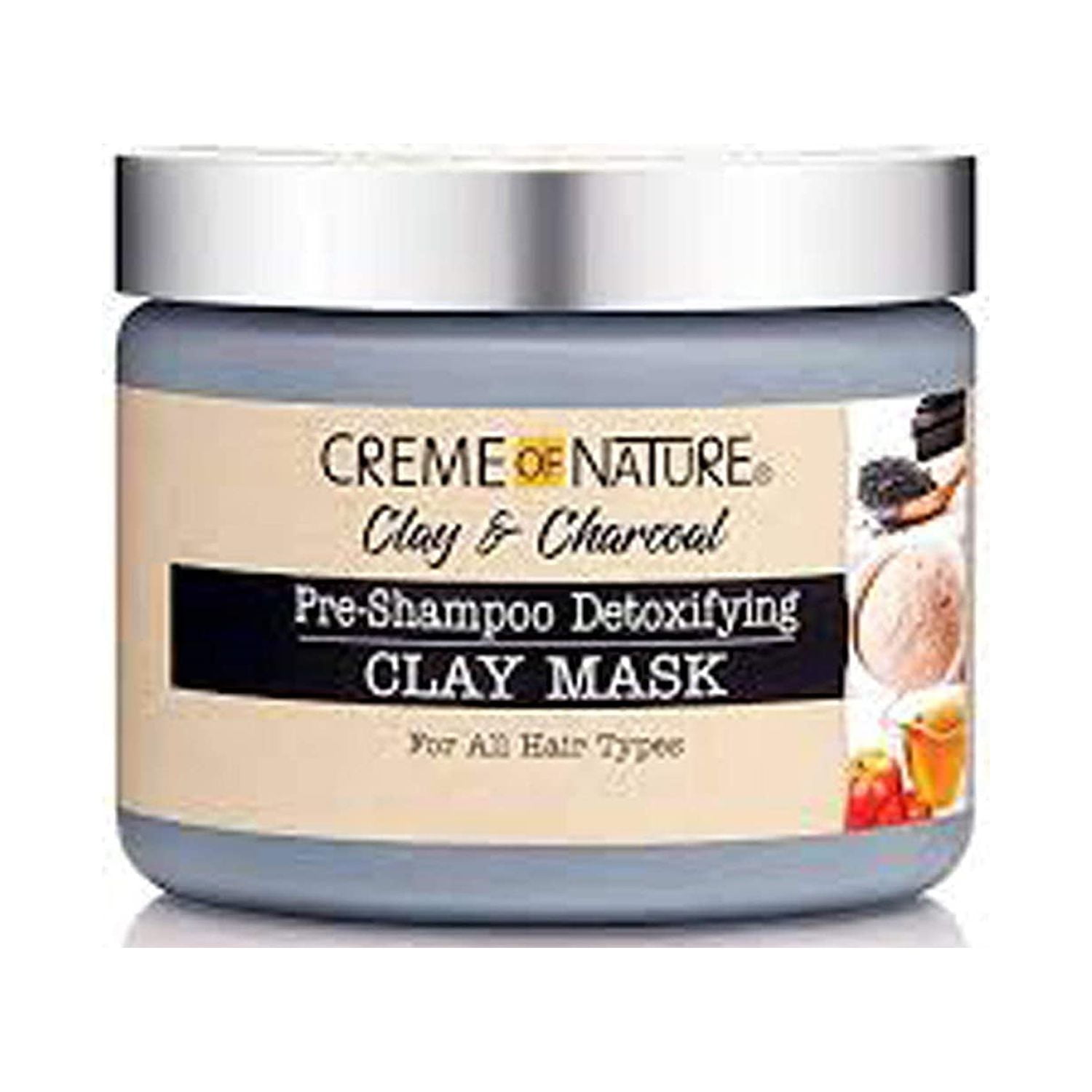 Clay & Charcoal Pre-Shampoo Detoxifying Clay Mask For All Hair Types ...