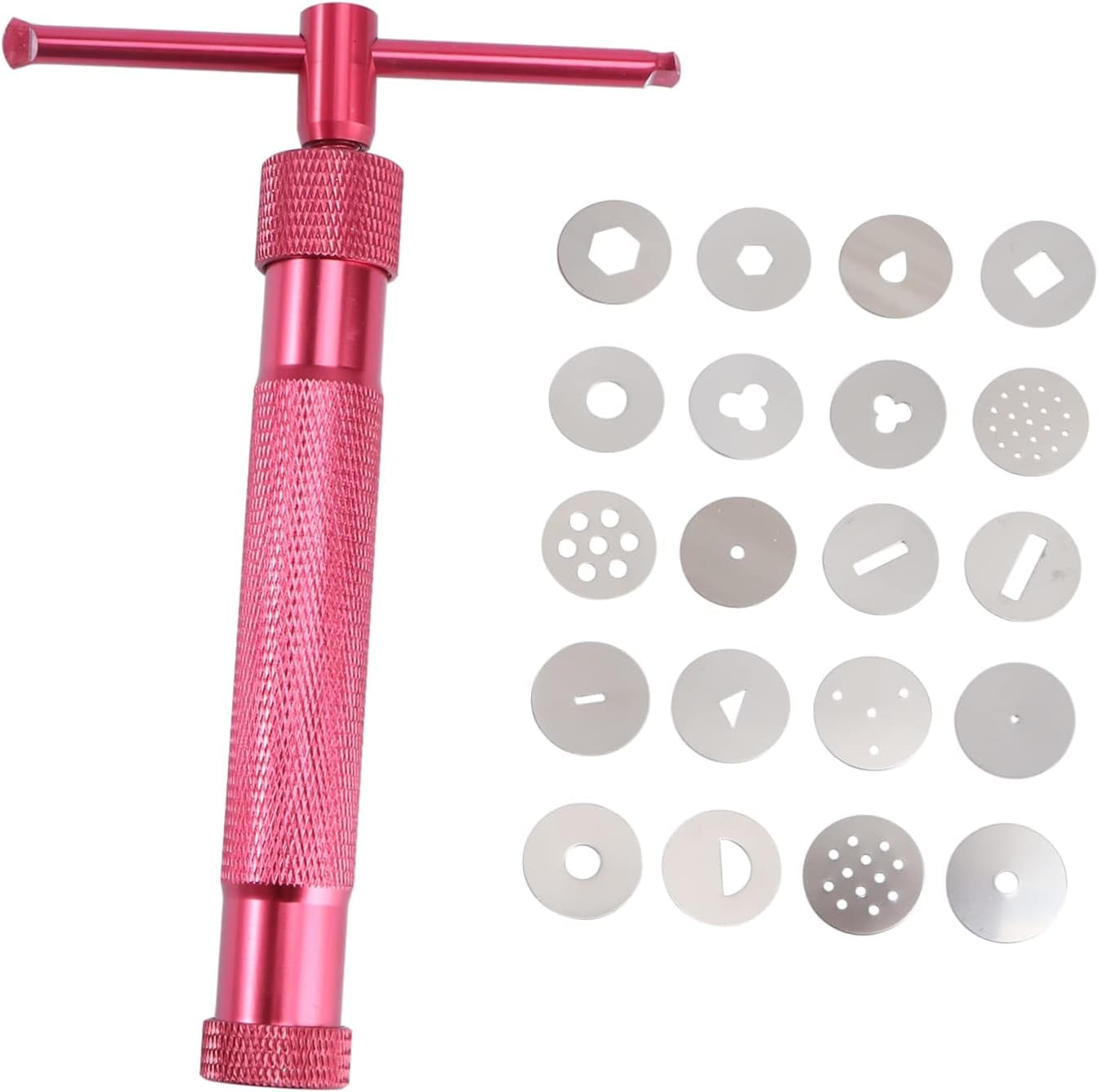 Clay Extruder Fondant Extruder with 20 Discs, Alloy Sugar Paste ...