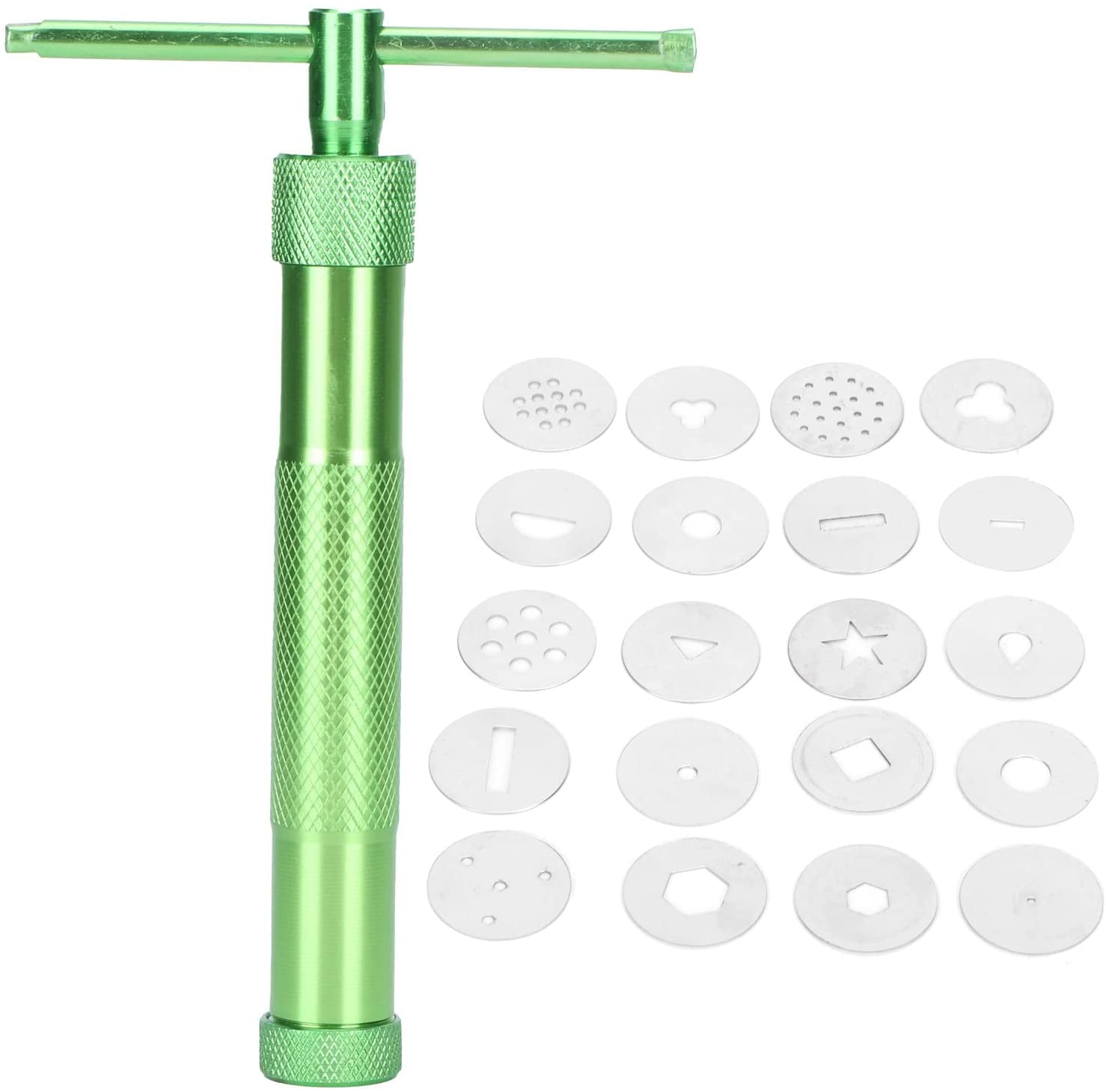 Clay Extruder Stainless Steel Rotating Squeezer Kit with 20 X Mold for ...