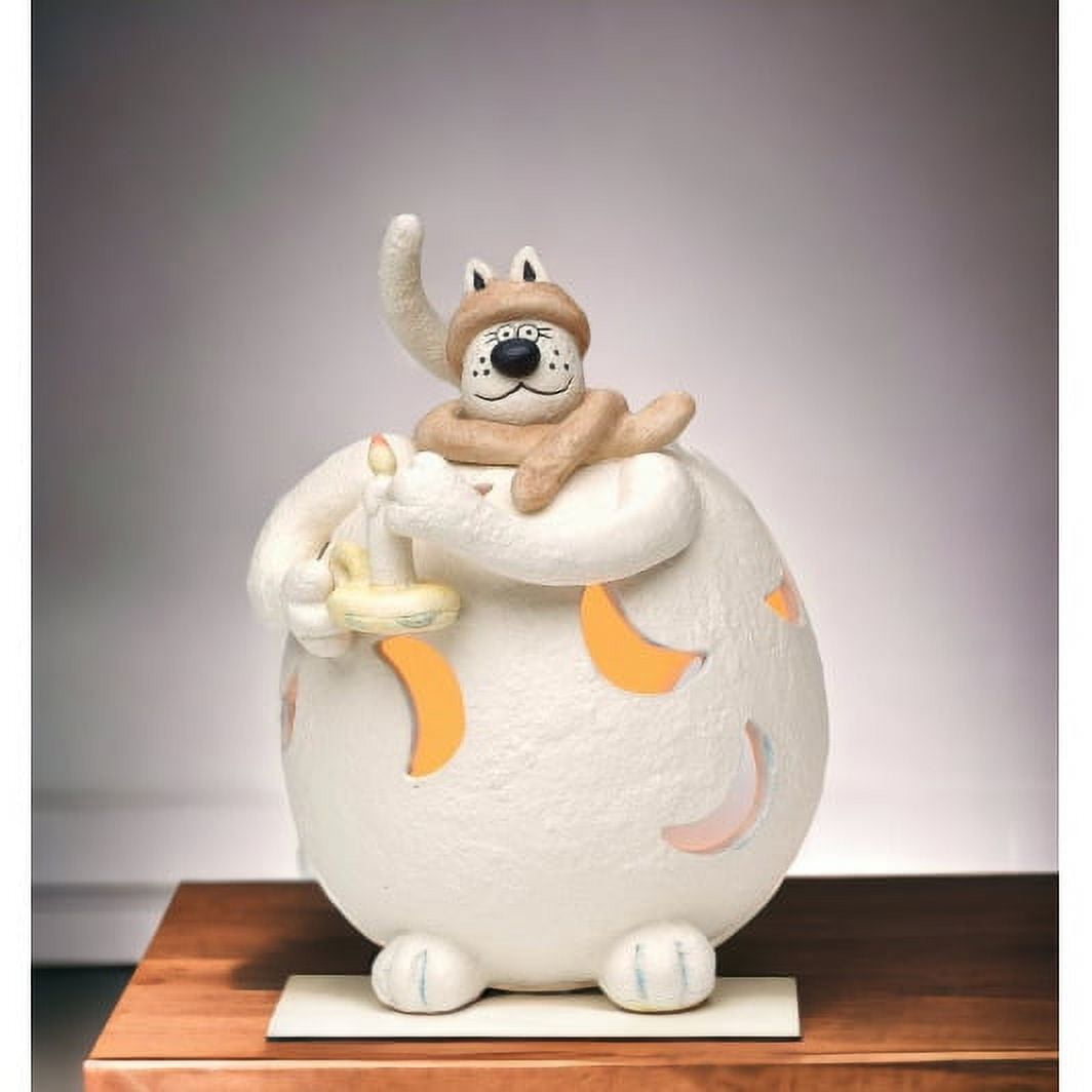 Clay Fat Cat Tealight Candle Holder 6 Inch Gift for Cat - Walmart.com