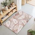 Clay Fronds 2'x3' Rug for Entryway Front Door Kitchen Sink Area ...