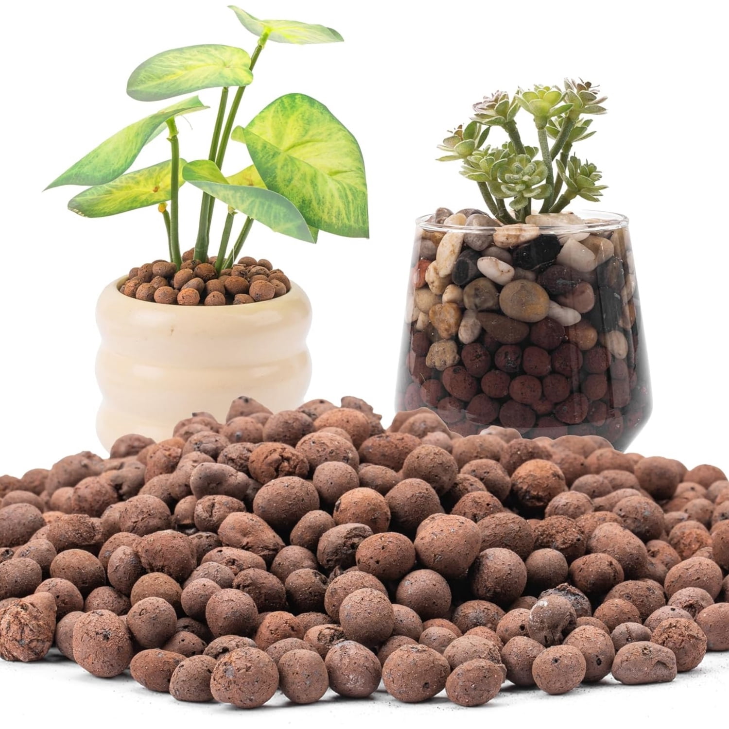 Clay Pebbles for Plants 0.66 lb 5-8mm Expanded Clay Pebbles Natural ...