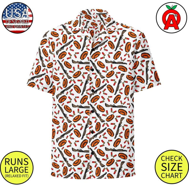 Clay Pigeon Hawaiian Shirt - Trap Button-Up - Gift for Trap Shooters ...