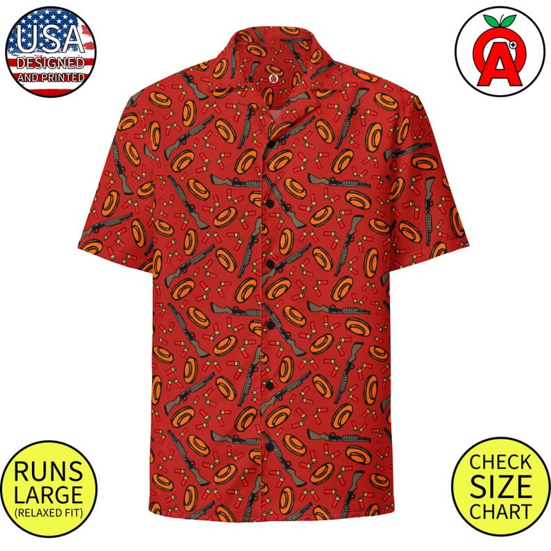 Clay Pigeon Hawaiian Shirt - Trap Button-Up - Gift for Trap Shooters ...