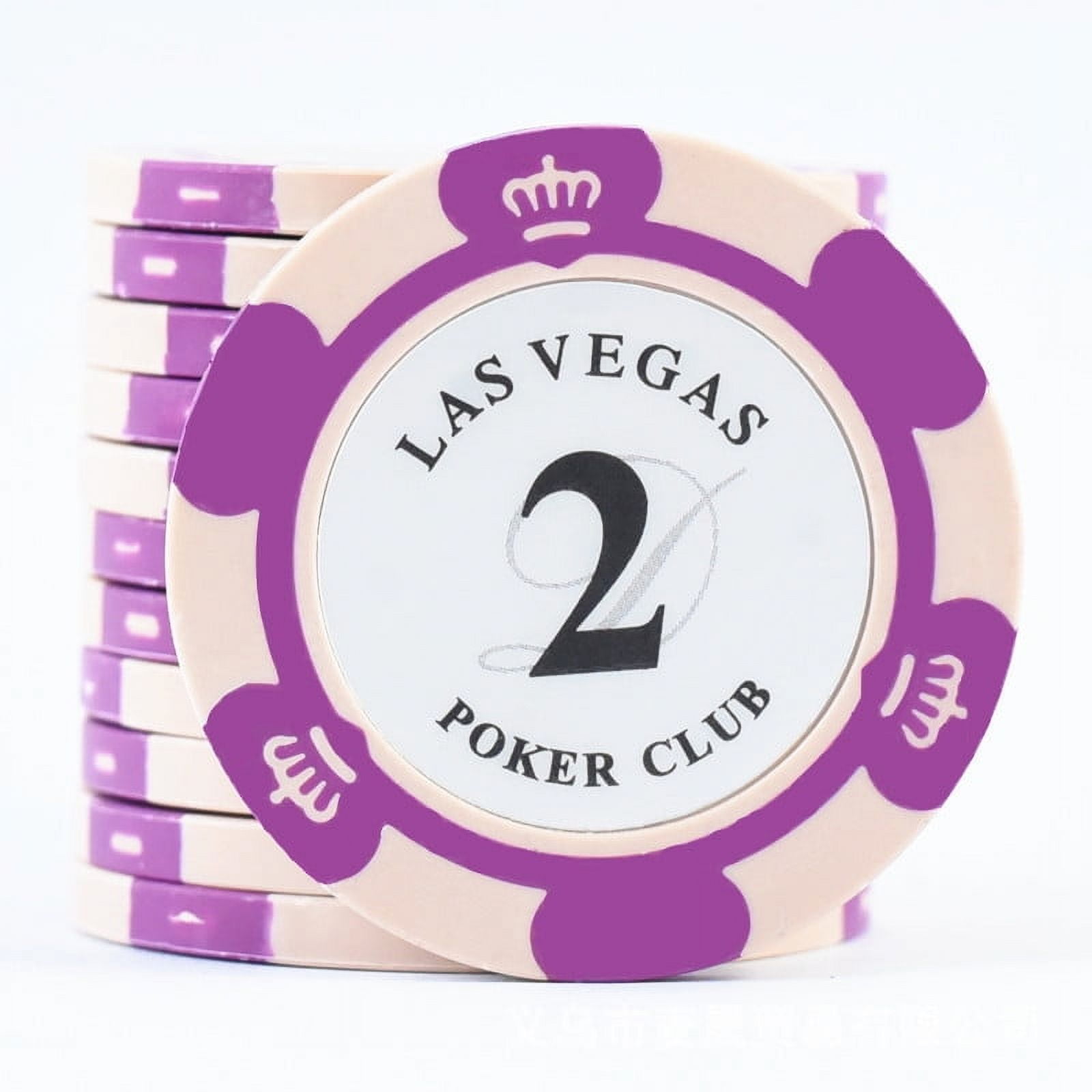 Clay Poker Chips Crown - 14g Weighted Plastic Chips with Metal Insert ...