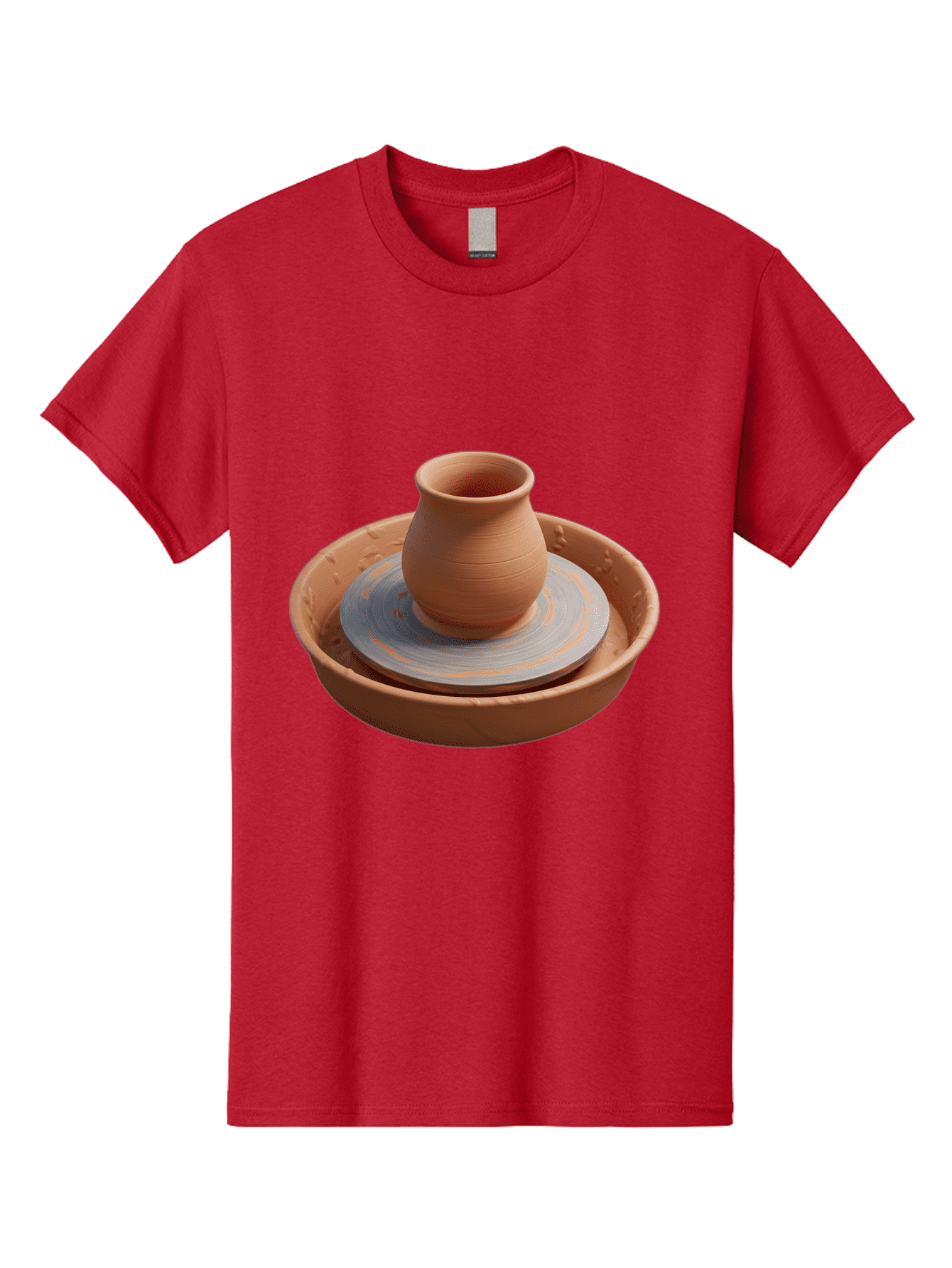 Clay-Pot-On-Pottery-Wheel Mens Graphic Tee, 100% Cotton, Casual Summer ...