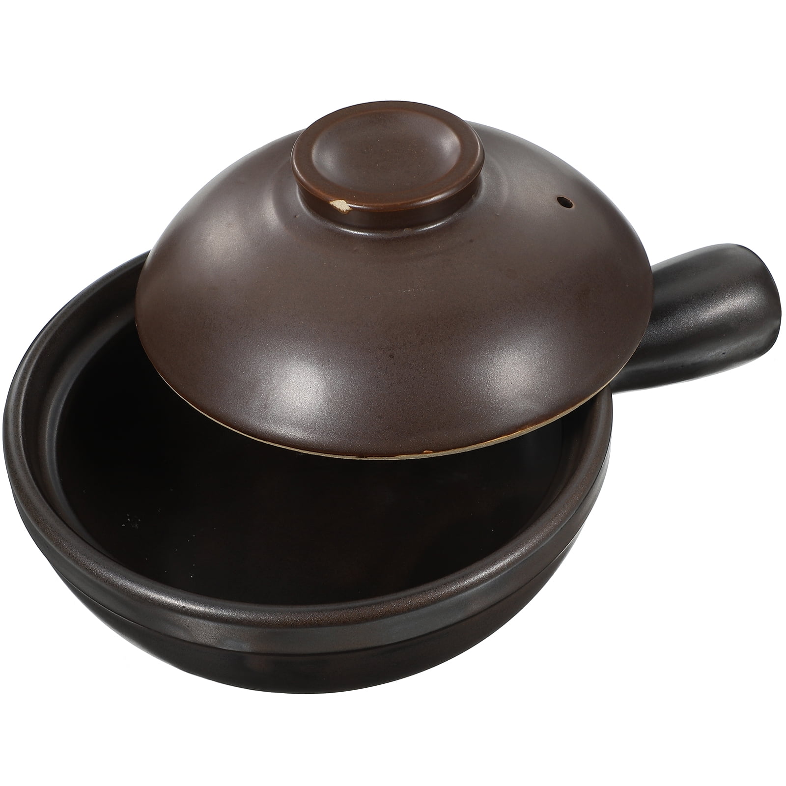 Clay Pots for Cooking Roti Bread Bibimbap Pot Pot 24x16.3cm Brown ...