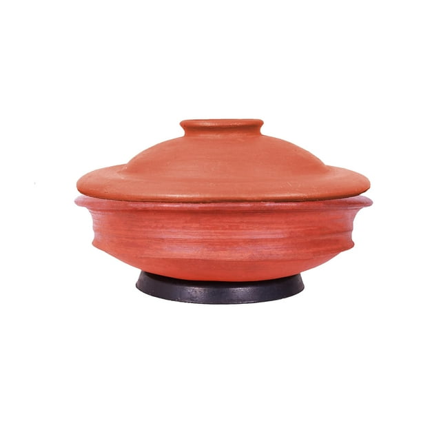 Clay Pottery Mud Pot Or Earthen Handi For Cooking & Serving With Lid ...