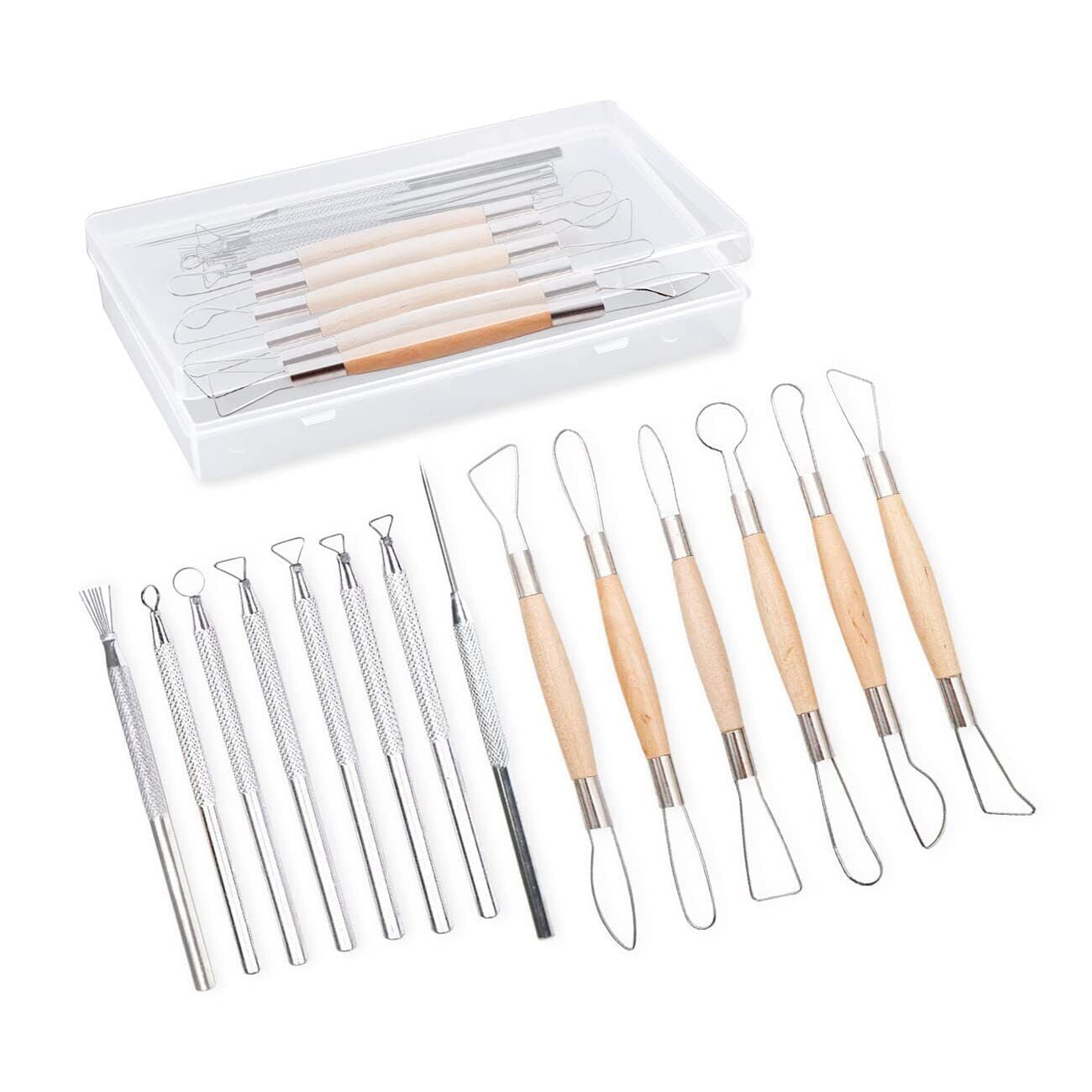 Clay Pottery Tool Kit for Ceramics,Wax Carving,Sculpting,Carving ...
