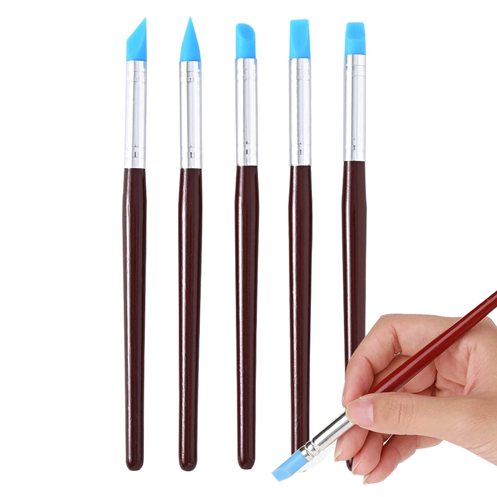 Clay Sculpting Tool 5PCS 5 Size Rubber Tip Silicon Brushes Pottery Clay ...