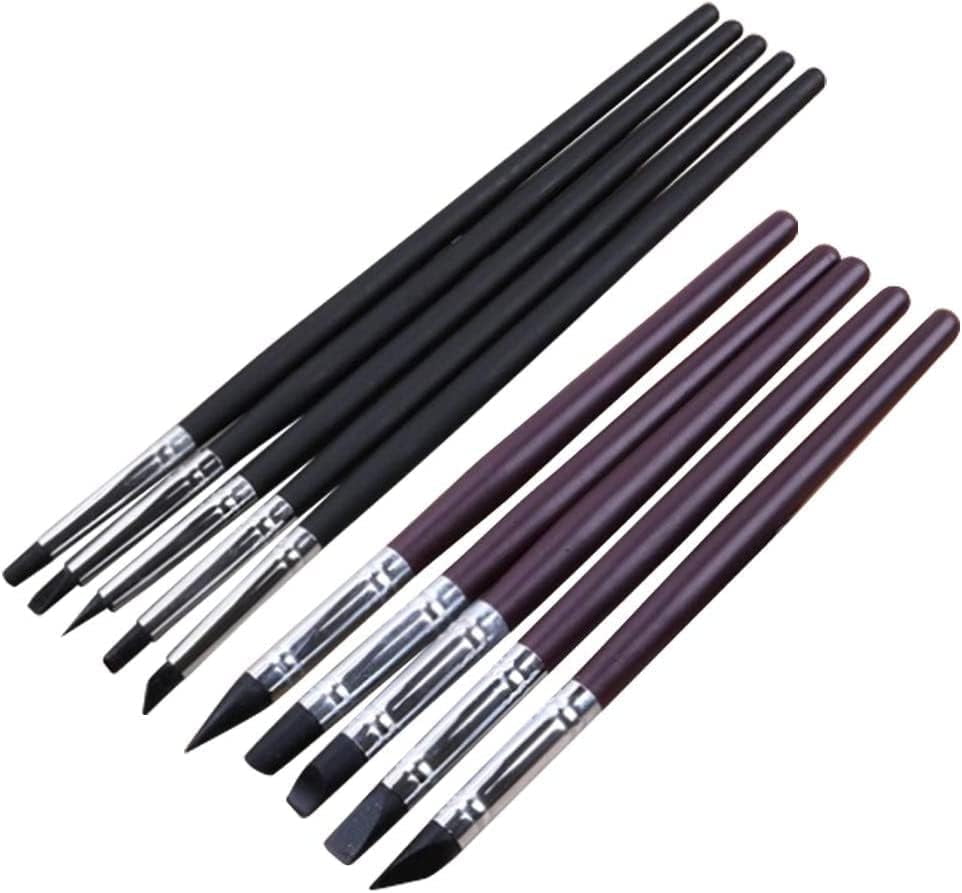 Clay Sculpting Tools,Professional Silicone Carving Tool Set Soft Black ...