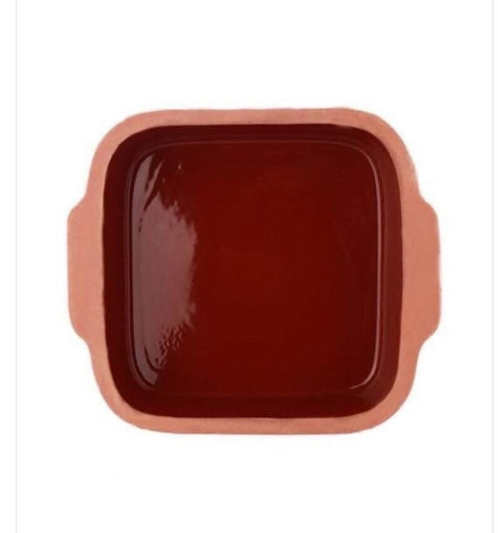 Clay Square Oven Pan Baking Dish Tray Terracotta Bake ware 9 inch ...