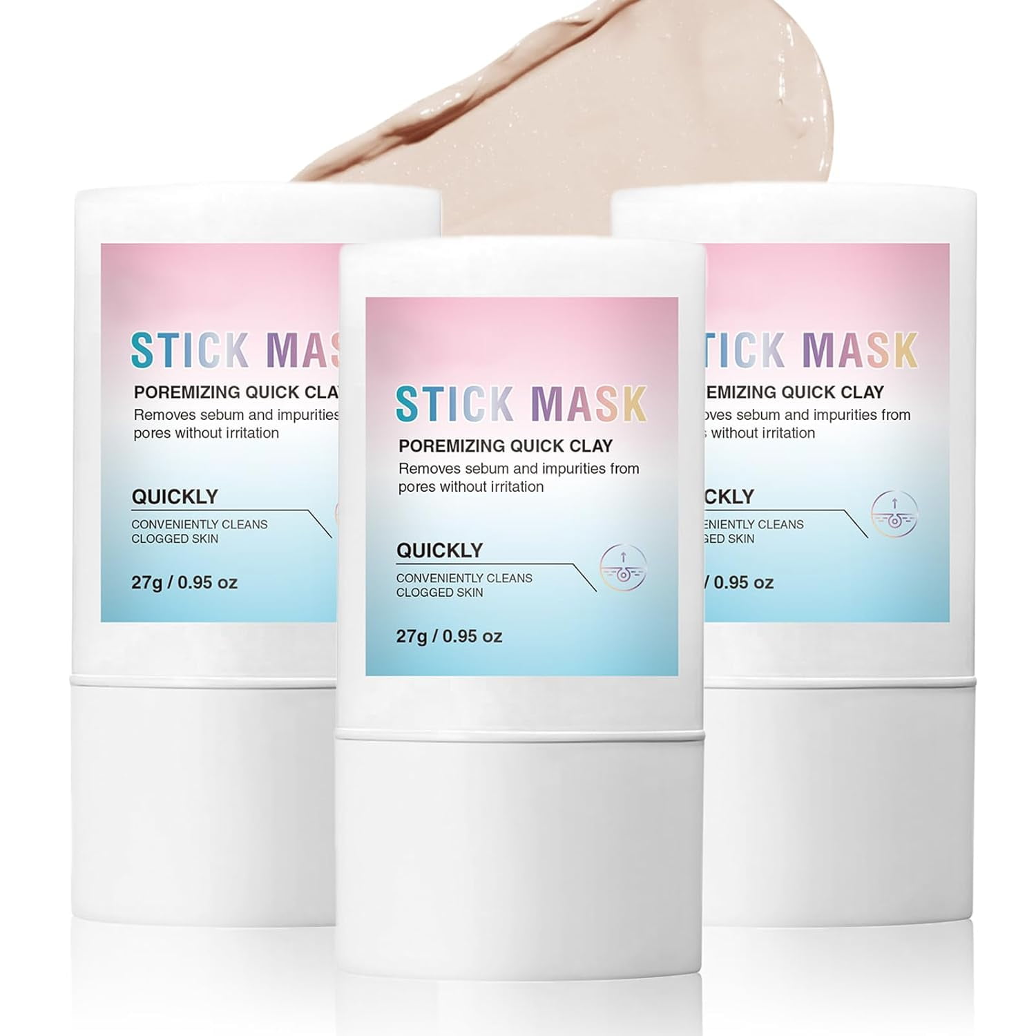 Clay Stick Mask with Centella Extract, Pore Minimizing Clay Mask Stick ...